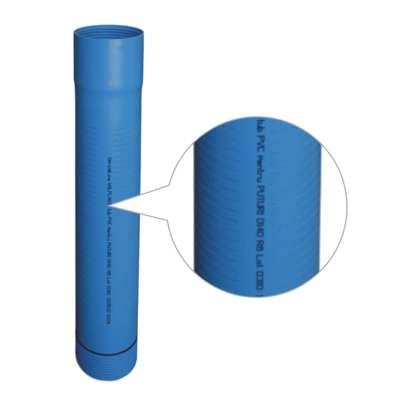 VALSpring PVC SLOTTED PIPE FOR WATER WELLS WITH R10 THREAD D.125 L5M 5F ...